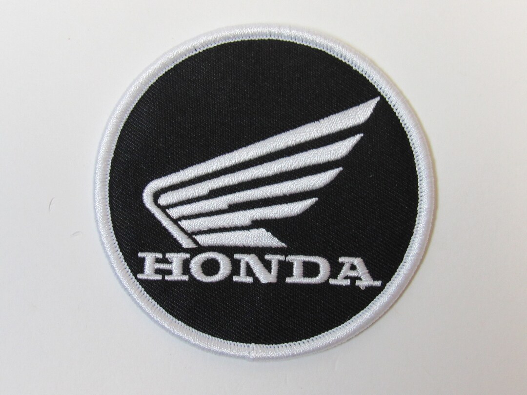 Retro Honda Black and White Iron on Vehicle Wing Patch! - Etsy