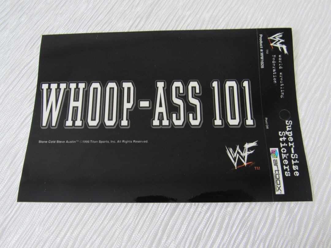 Vintage WWF Stone Cold Whoop Ass 90's Pro Wrestling Decal Sticker - Etsy