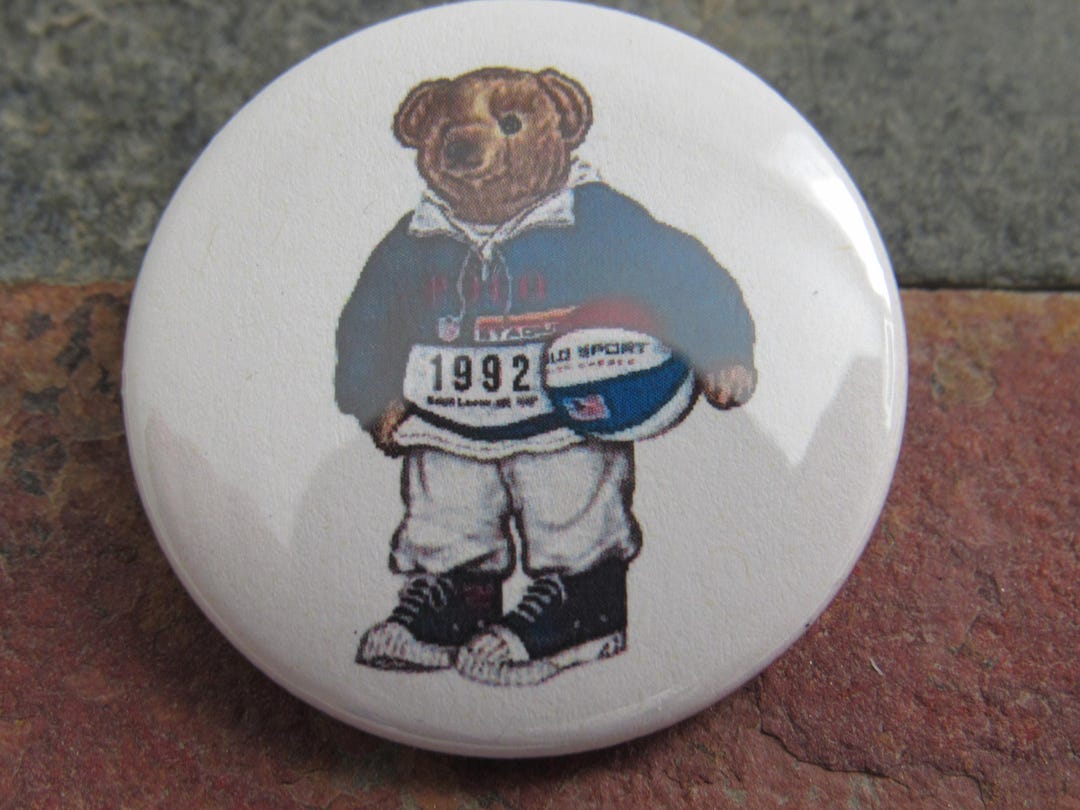Polo Sport 1992 Ralph Lauren Basketball Bear Pin Brooch! - Etsy