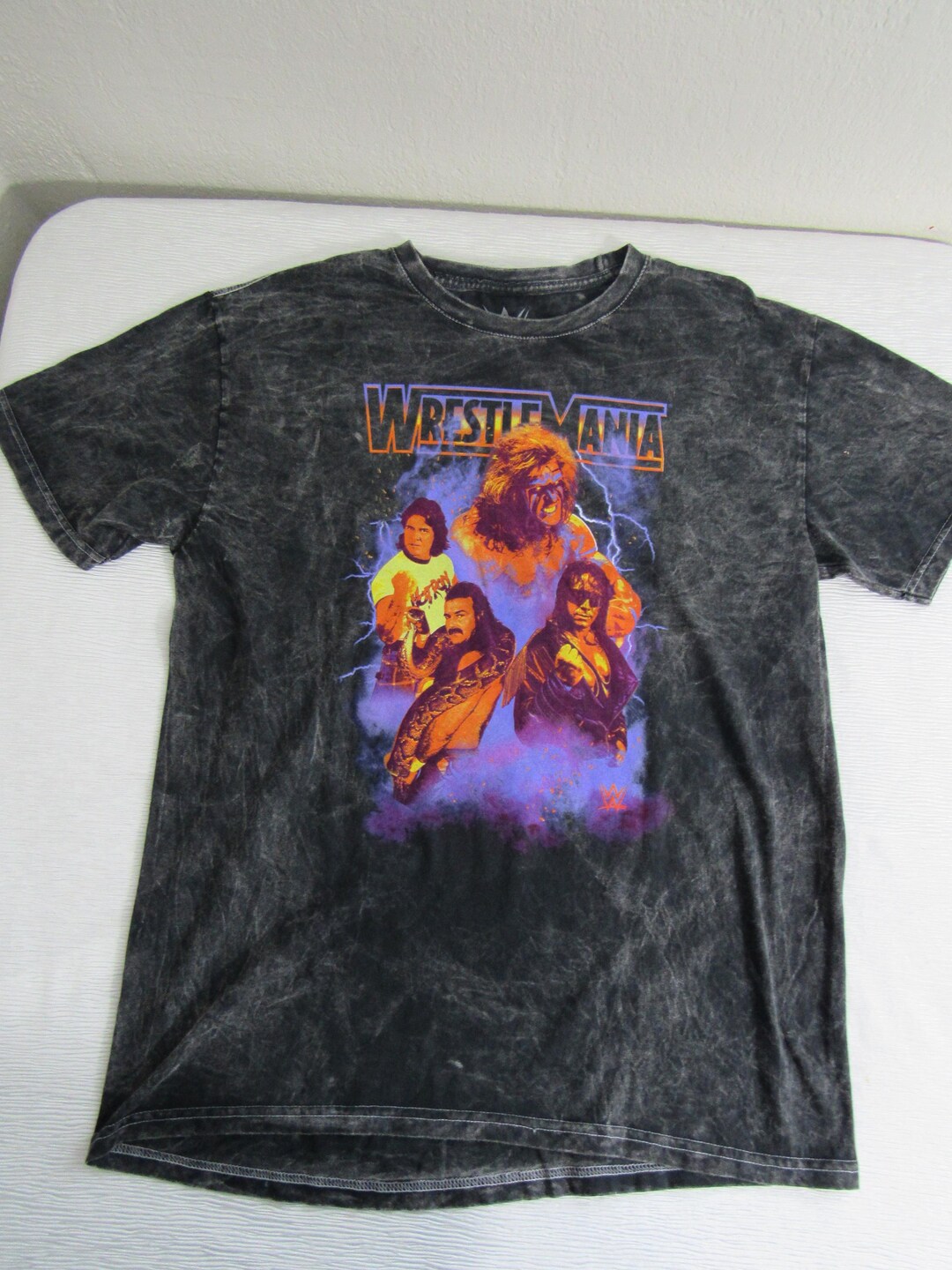 Retro WWF / WWE Wrestlemania Superstars Men's Medium Pro Wrestling T ...