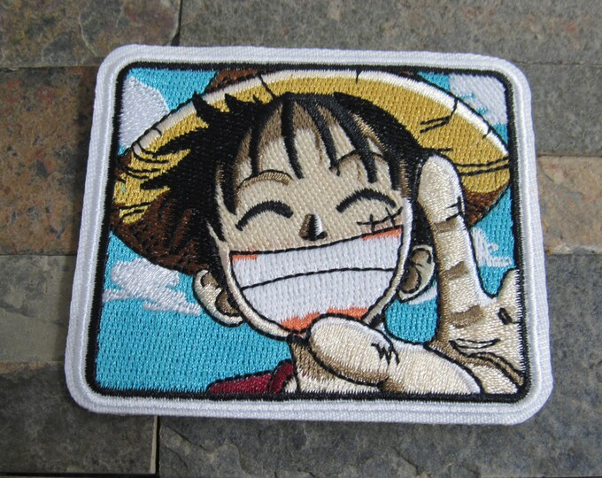 Retro One Piece Luffy Boy Pirate Anime Embroidered Patch! - Etsy