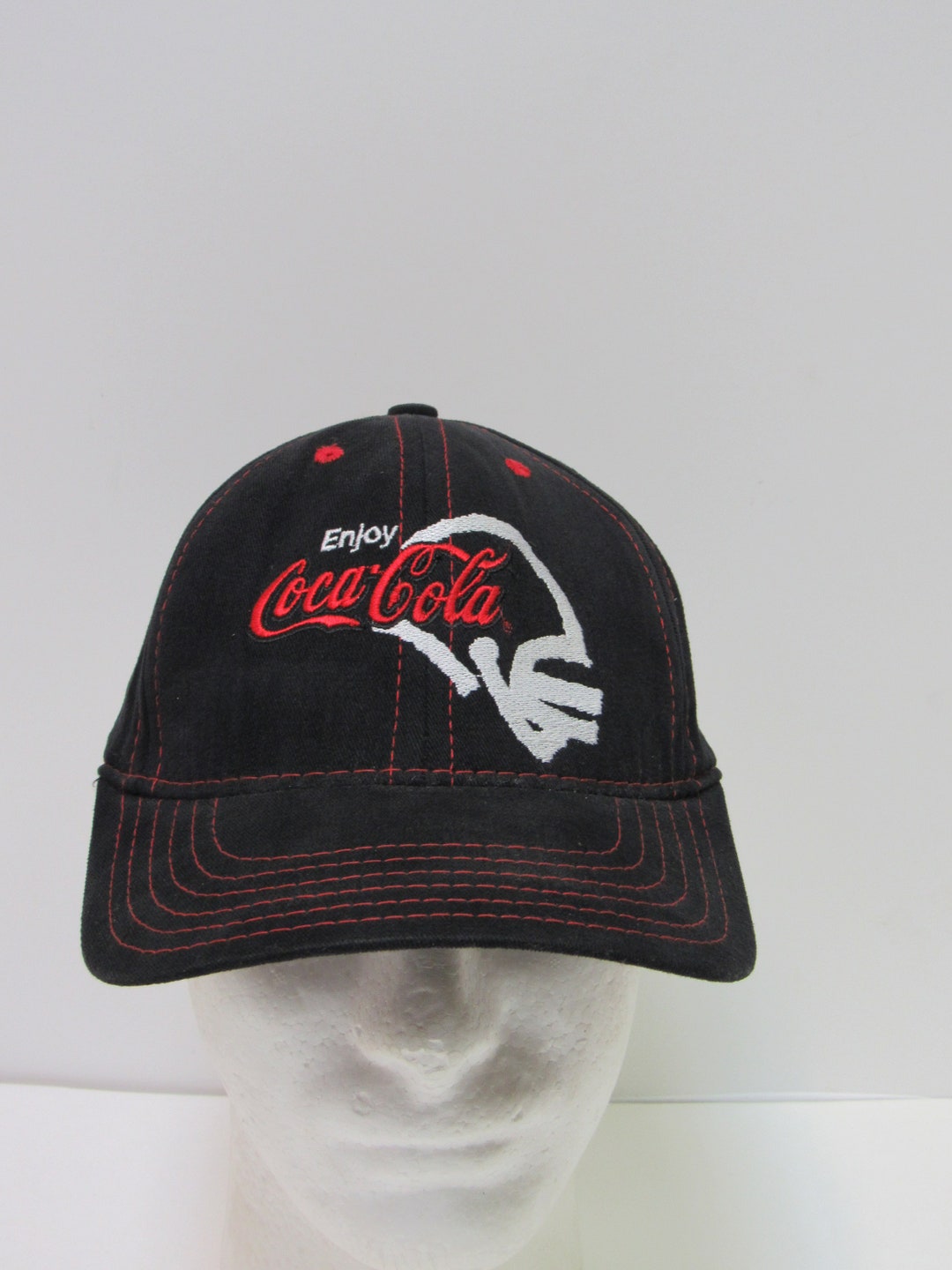 Vtg. USA Made Coca Cola and NFL Football Collaboration Adjustable Snap ...
