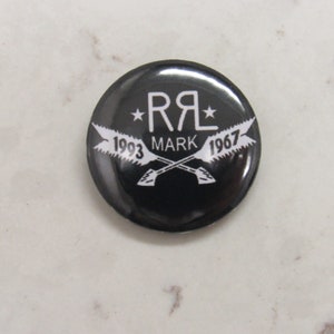 Retro Double RL Ralph Lauren Black and White Rare Brooch Pin - Etsy