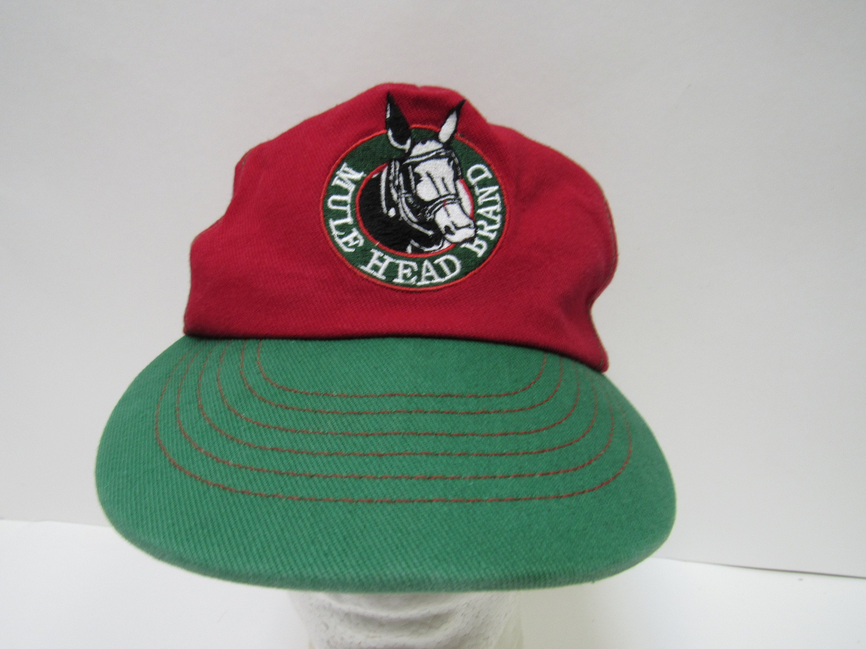 Vintage 80's Mule Head Brand USA Made Strap Back Men's Trucker Hat OSFM ...