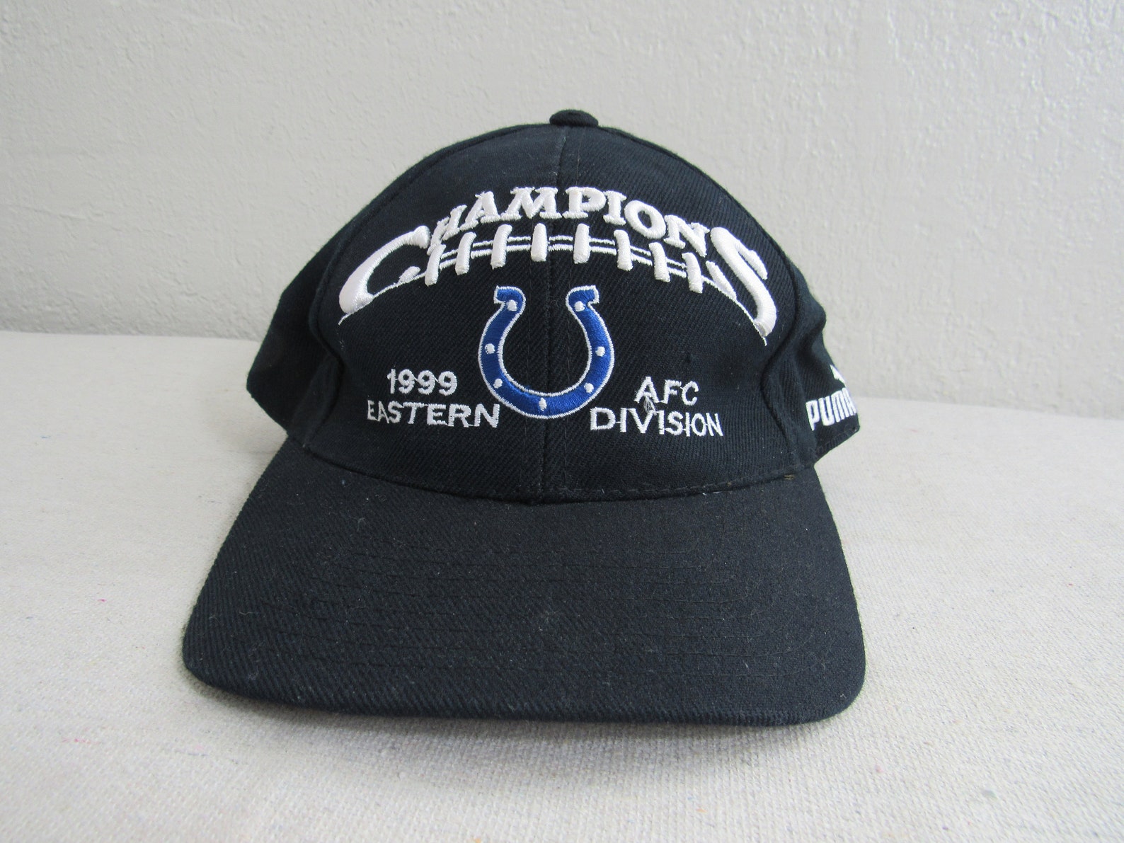 Vintage Puma Indy Colts NFL AFC Champs 1999 Strap Back Baseball Hat ...