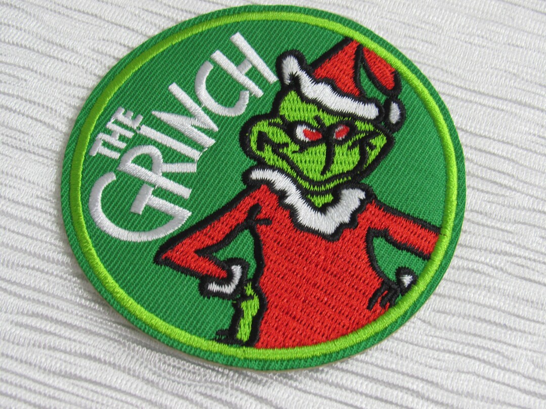 Retro the Grinch Who Stole Christmas Green Santa Embroidered Patch! - Etsy