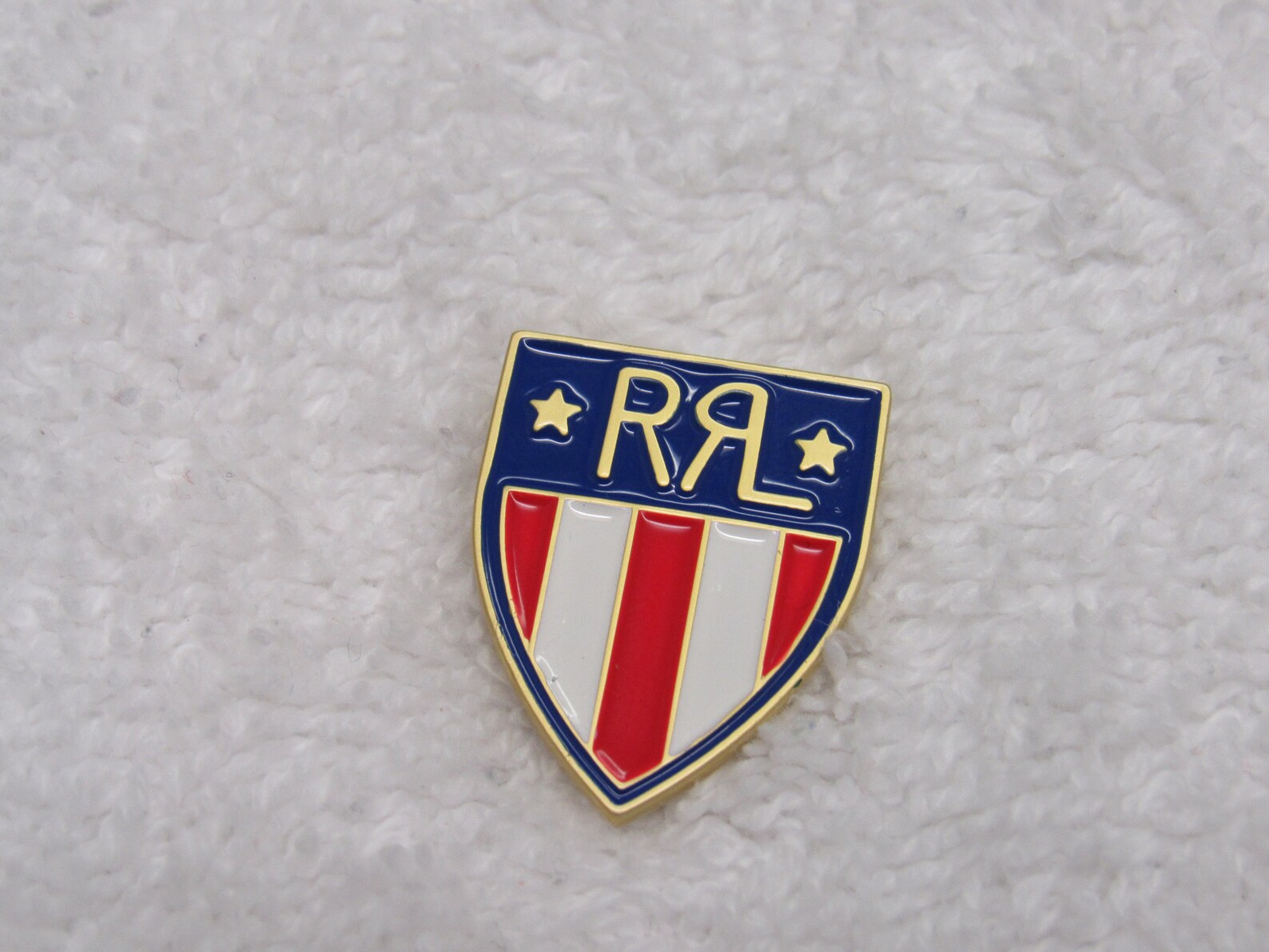 Double RL Ralph Lauren USA Flag Logo Brass Lapel Button Pin! - Etsy