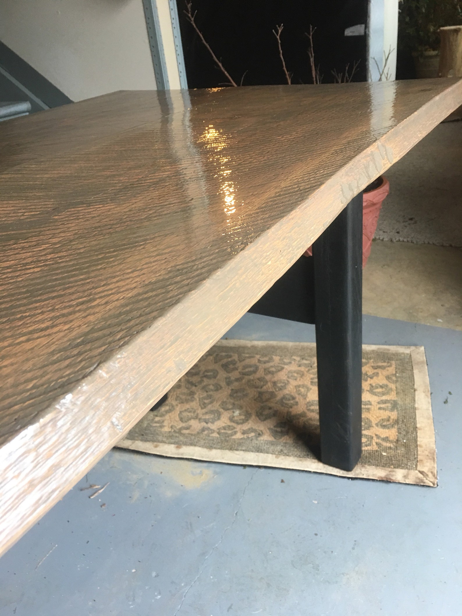 OAK LIVE EDGE Rustic Farm Table Custom - Etsy