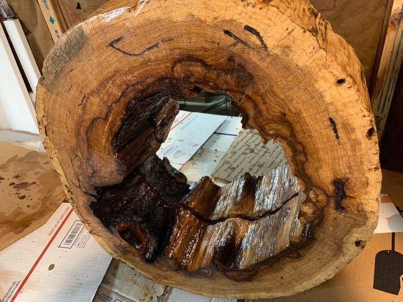 Hollow Log Live Edge Mirror - Etsy