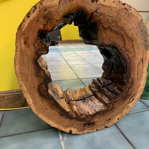 Hollow Log Live Edge Mirror - Etsy