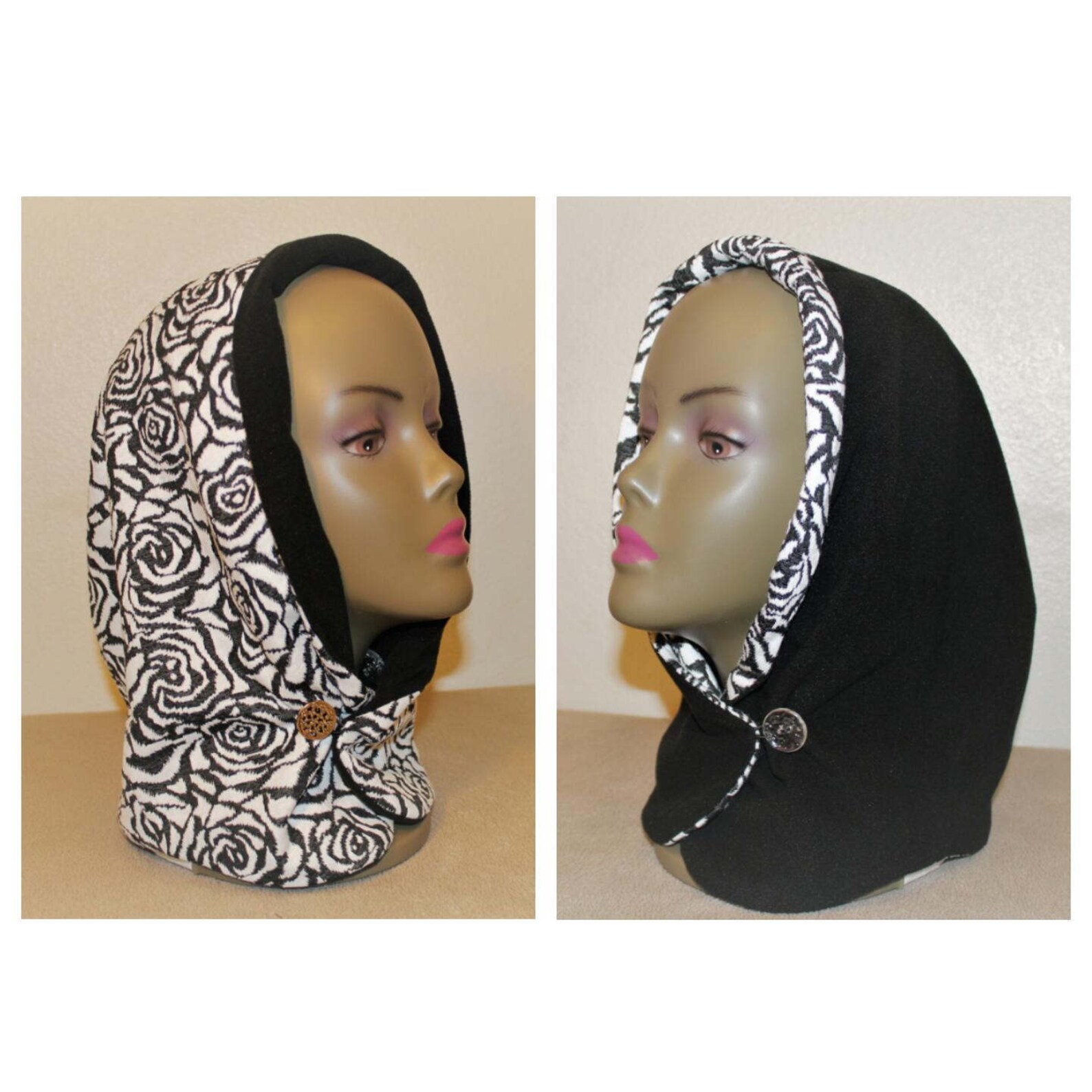 Reversible Hat-hood With Patterns - Etsy