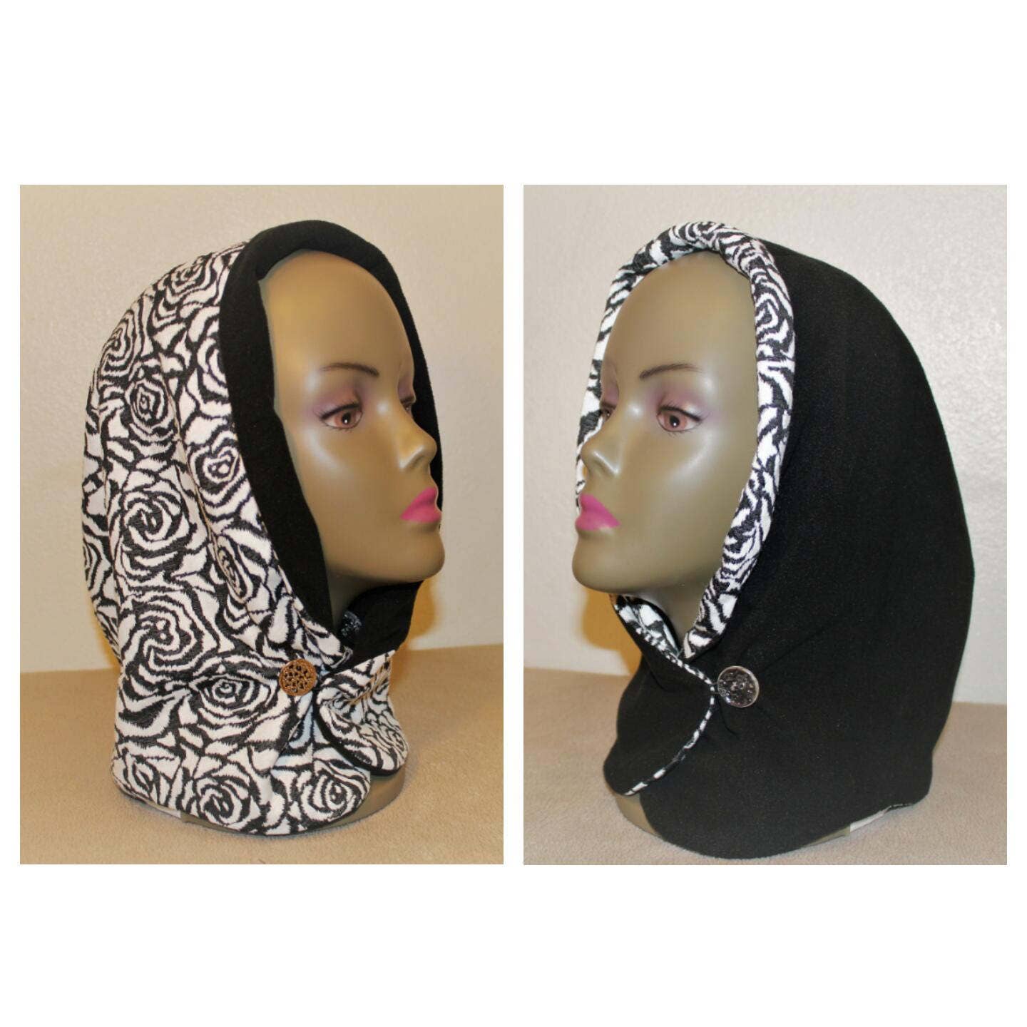 Reversible Hat-hood With Patterns - Etsy