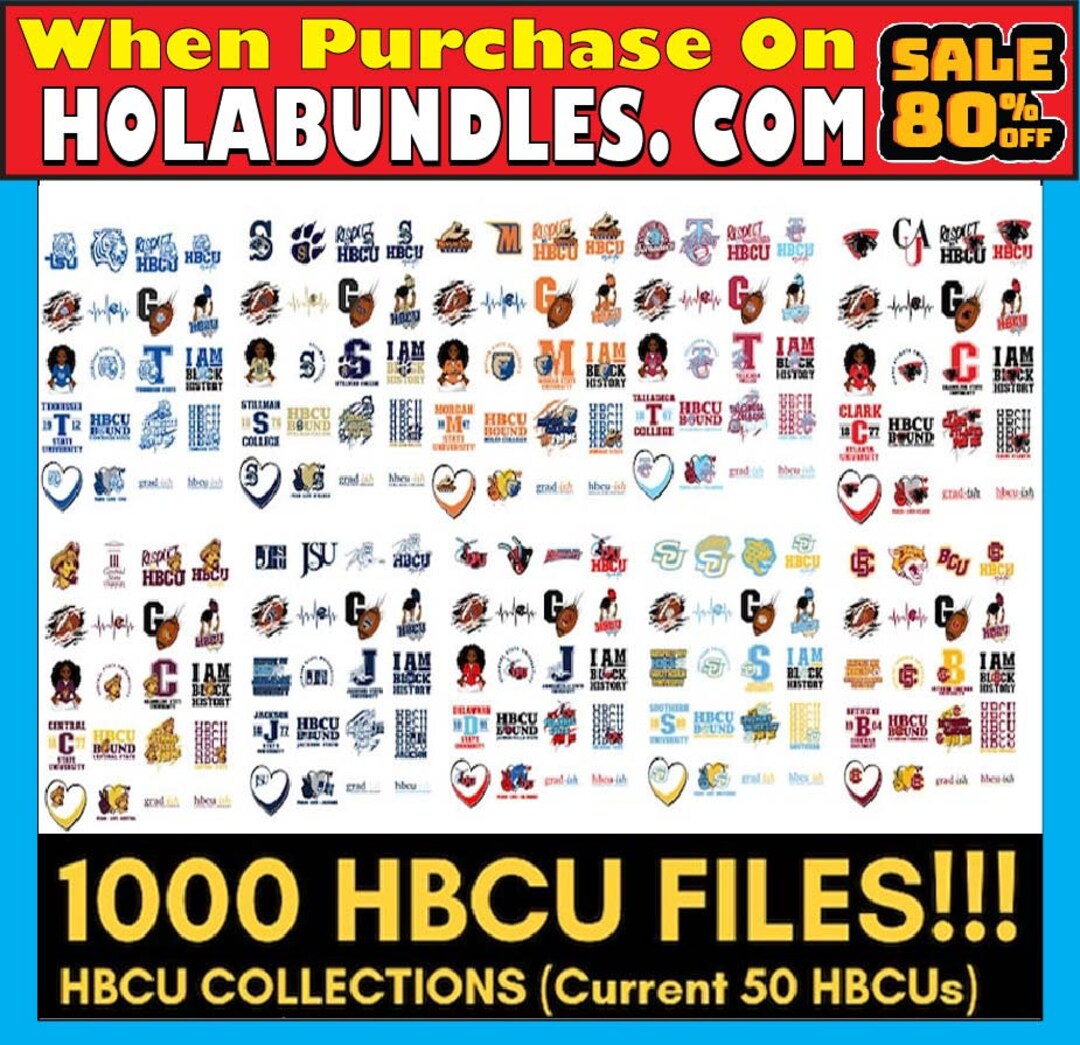 HBCU SVG Collections Mega Bundle, for Hbcu Tshirts, Hbcu Gifts, Hbcu ...