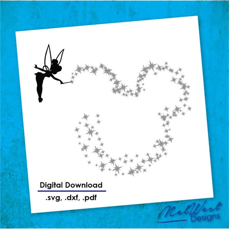 Tinkerbell Mickey Digital Download Pixie Dust Mickey Ears | Etsy