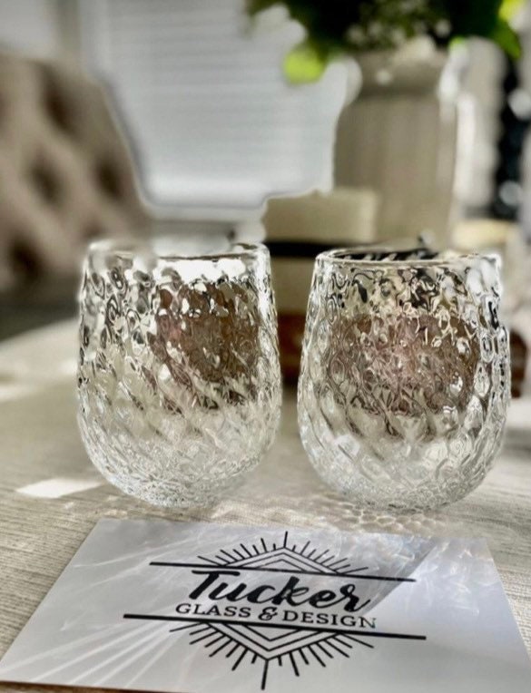 Textured Water Glasses - Etsy