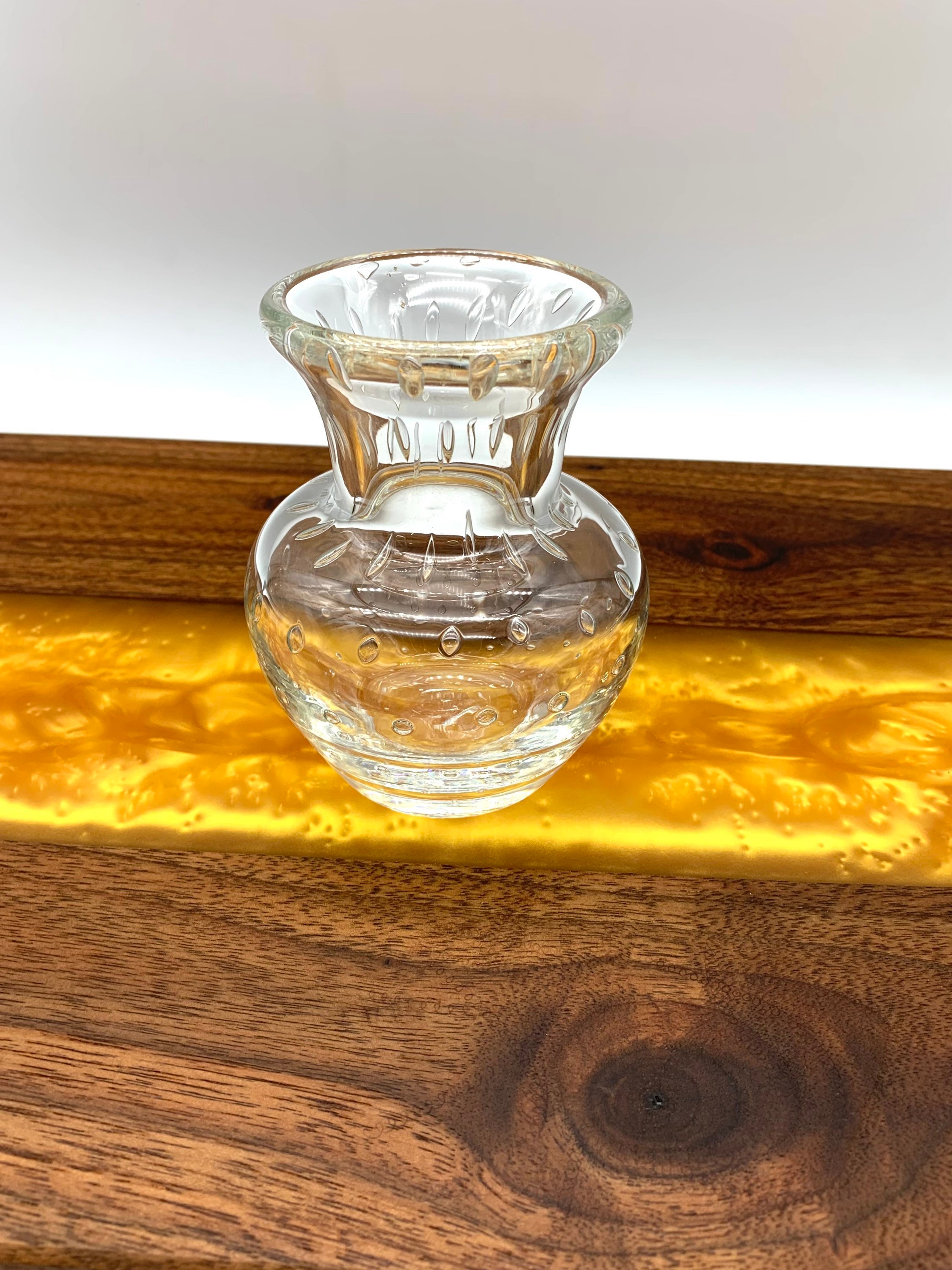 Small Bubble Glass Vase Hand Blown Retro Classic Neutral Table - Etsy