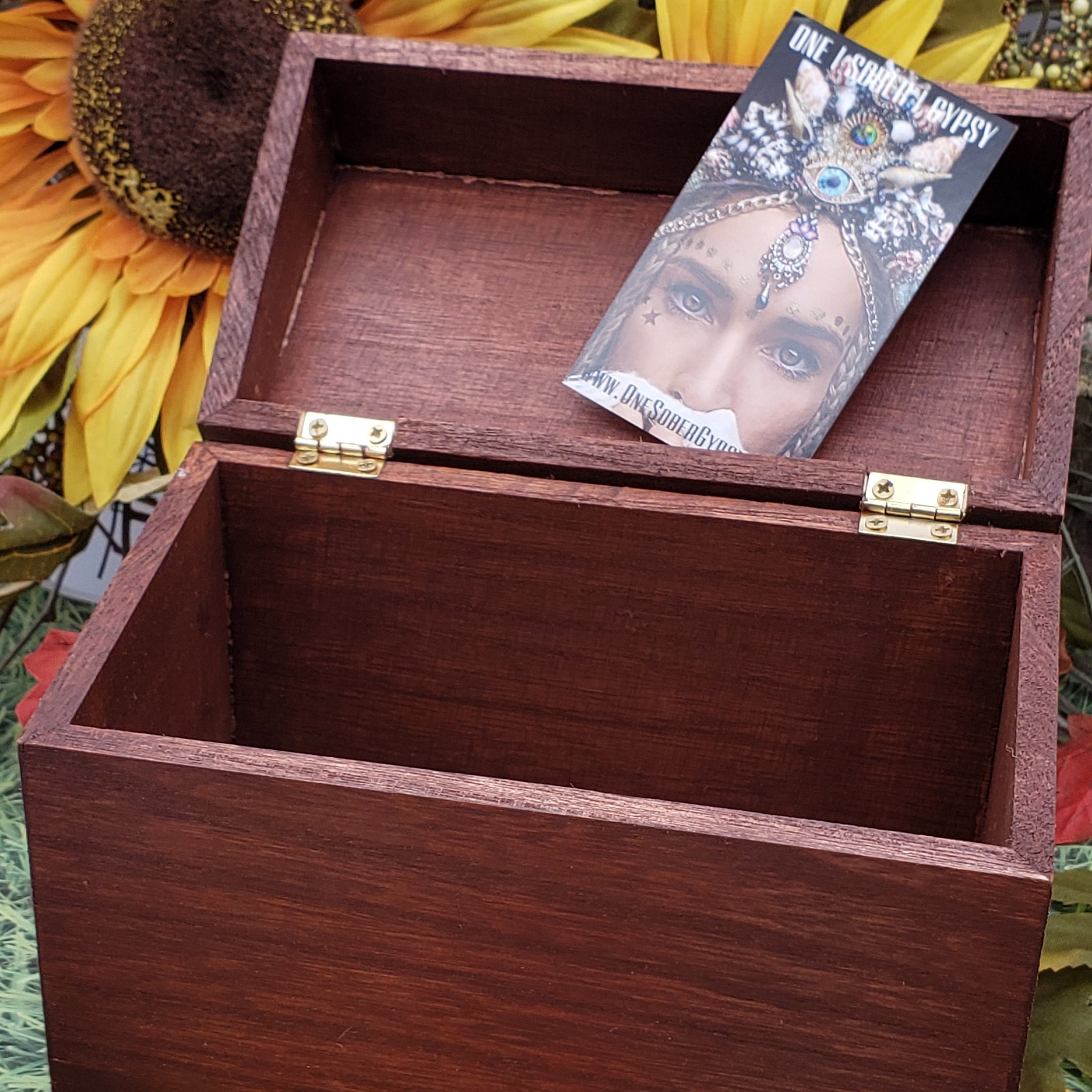 GRATITUDE AA Chip Holder Recipe Box Size wood recovery gift | Etsy