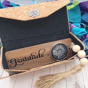 Alcoholics Anonymous AA Chip Holder Wood Bookmark GRATITUDE God Box ...