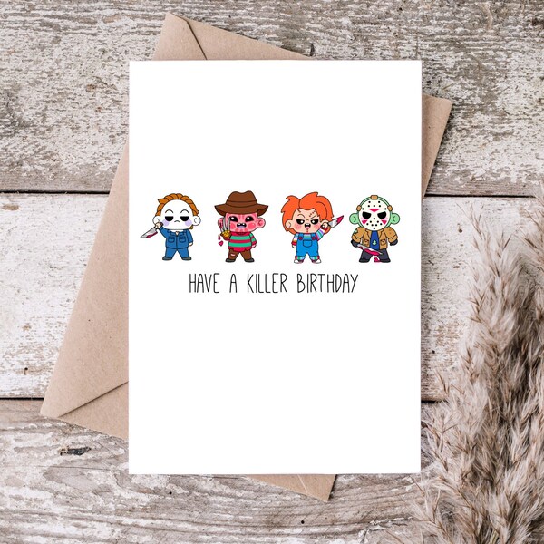 Horror Birthday Card - Etsy