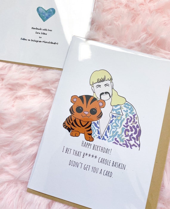 Joe Exotic aka Tiger King Birthday Card | Etsy