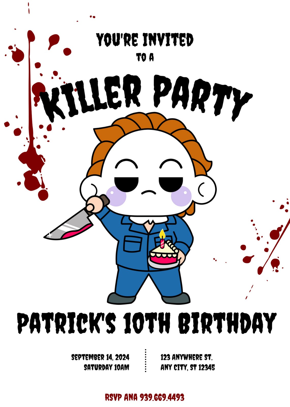 Digital: Michael Myers Killer Birthday Party Invitation - Etsy