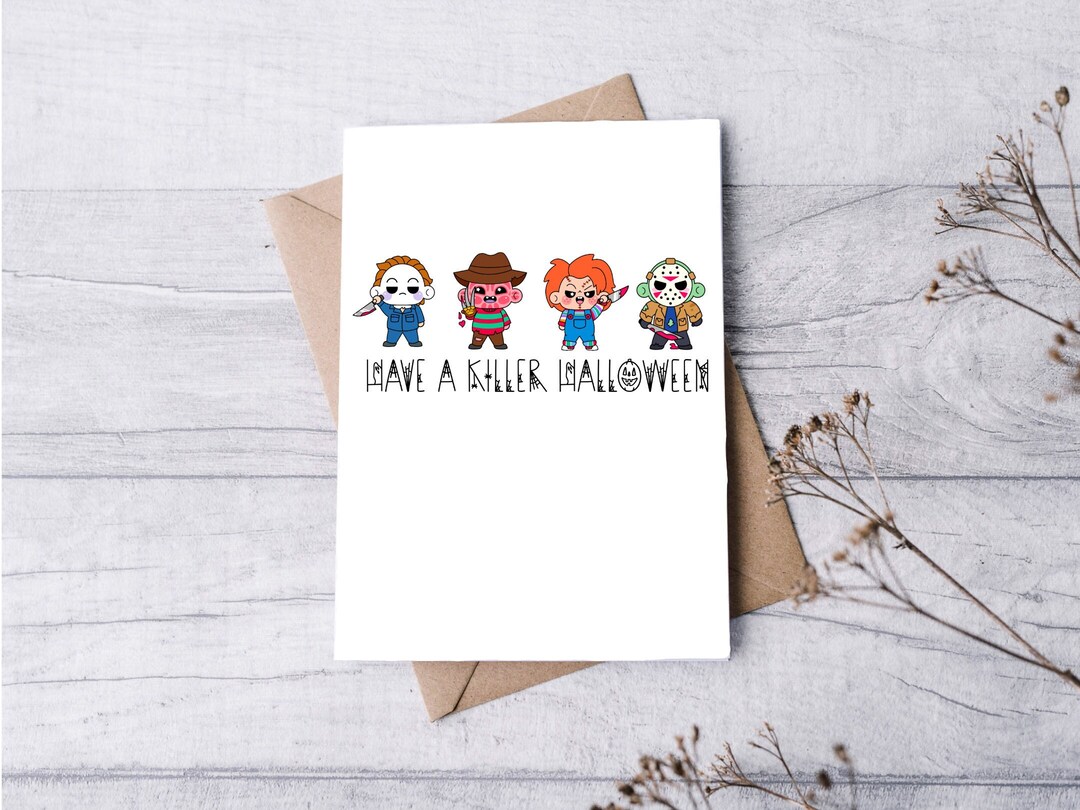 Cute Killers have a Killer Halloween Greeting Card - Etsy