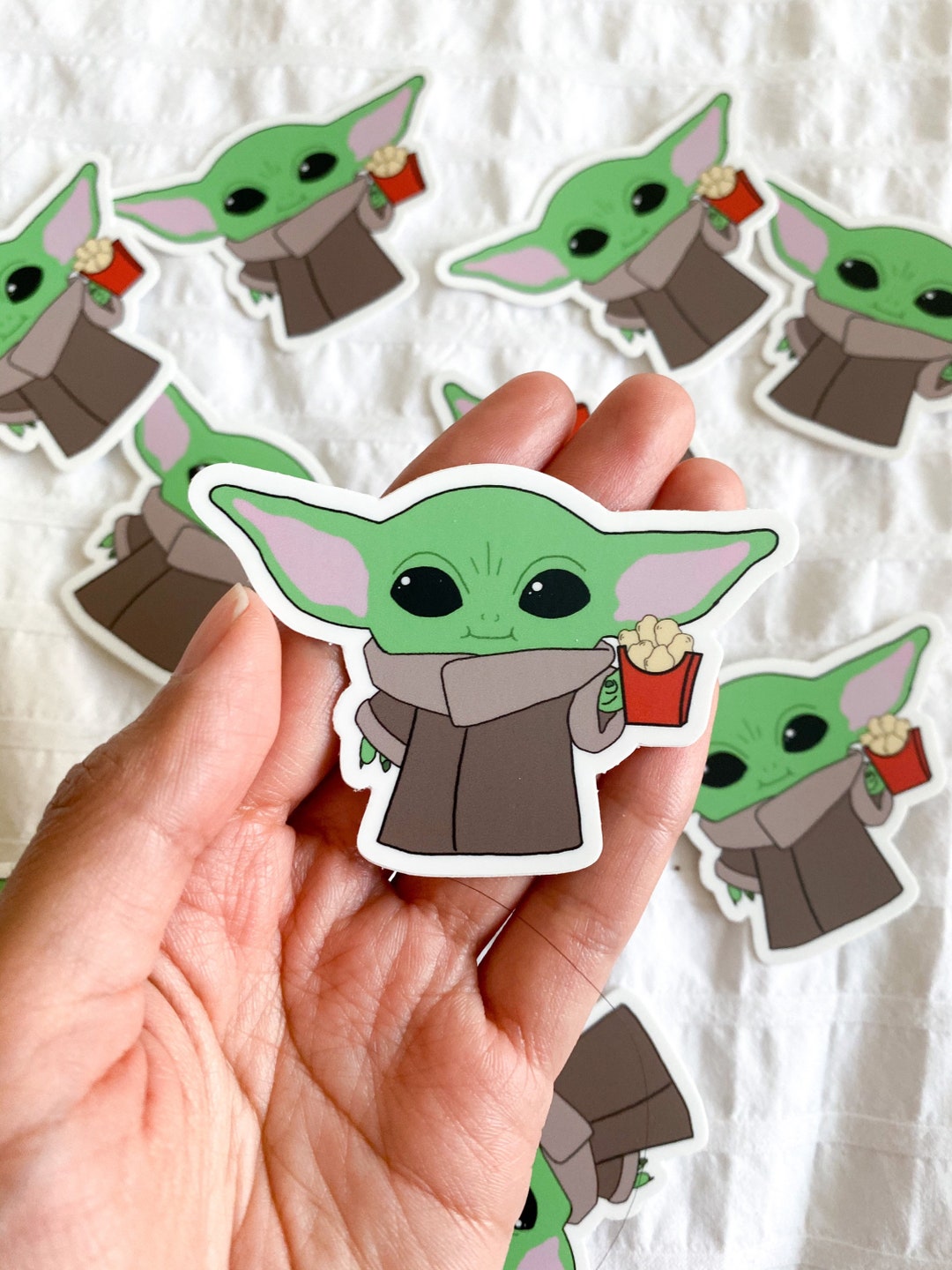 Baby Yoda chicky Nuggies Sticker - Etsy