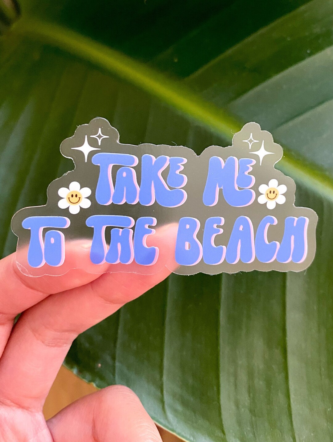 Take Me to the Beach Sticker clear - Etsy