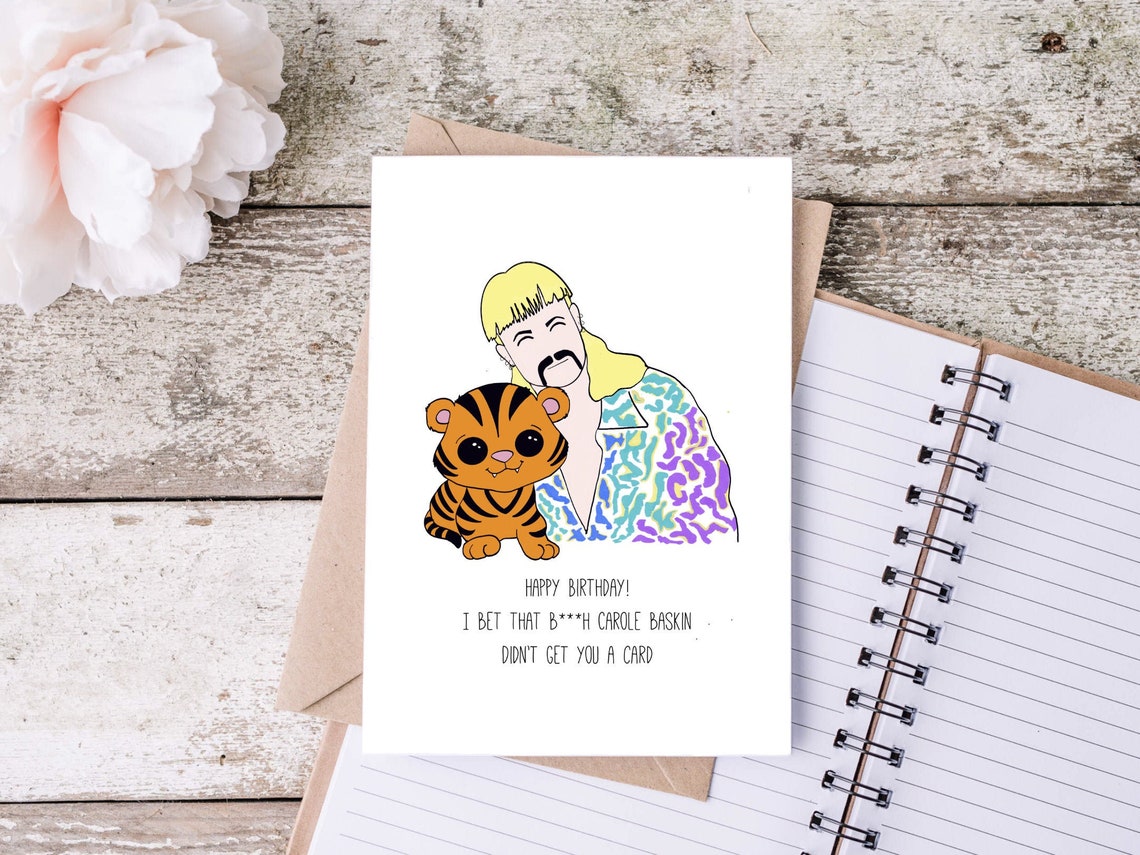 Joe Exotic Aka Tiger King Birthday Card | Etsy