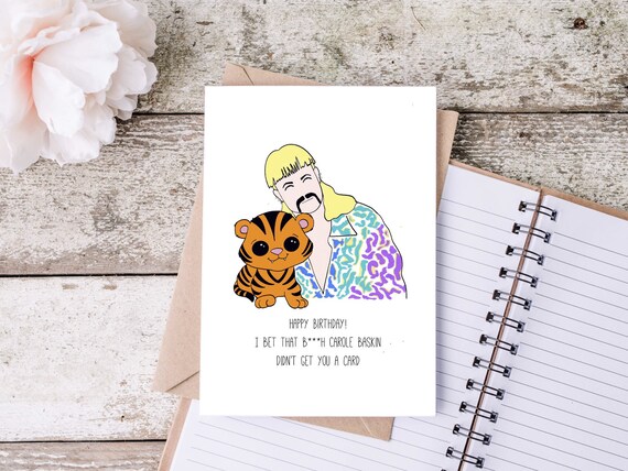 Joe Exotic Aka Tiger King Birthday Card | Etsy
