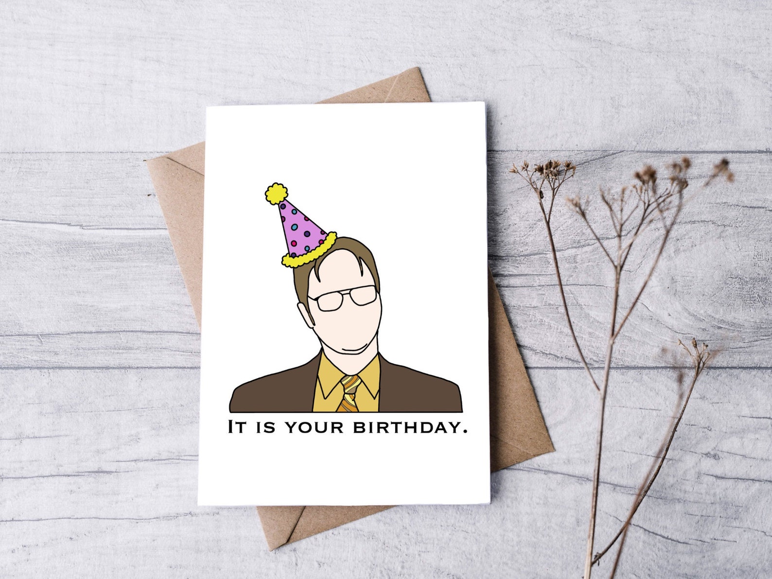 Digital: It is Your Birthday Dwight Schrute Greeting Card - Etsy