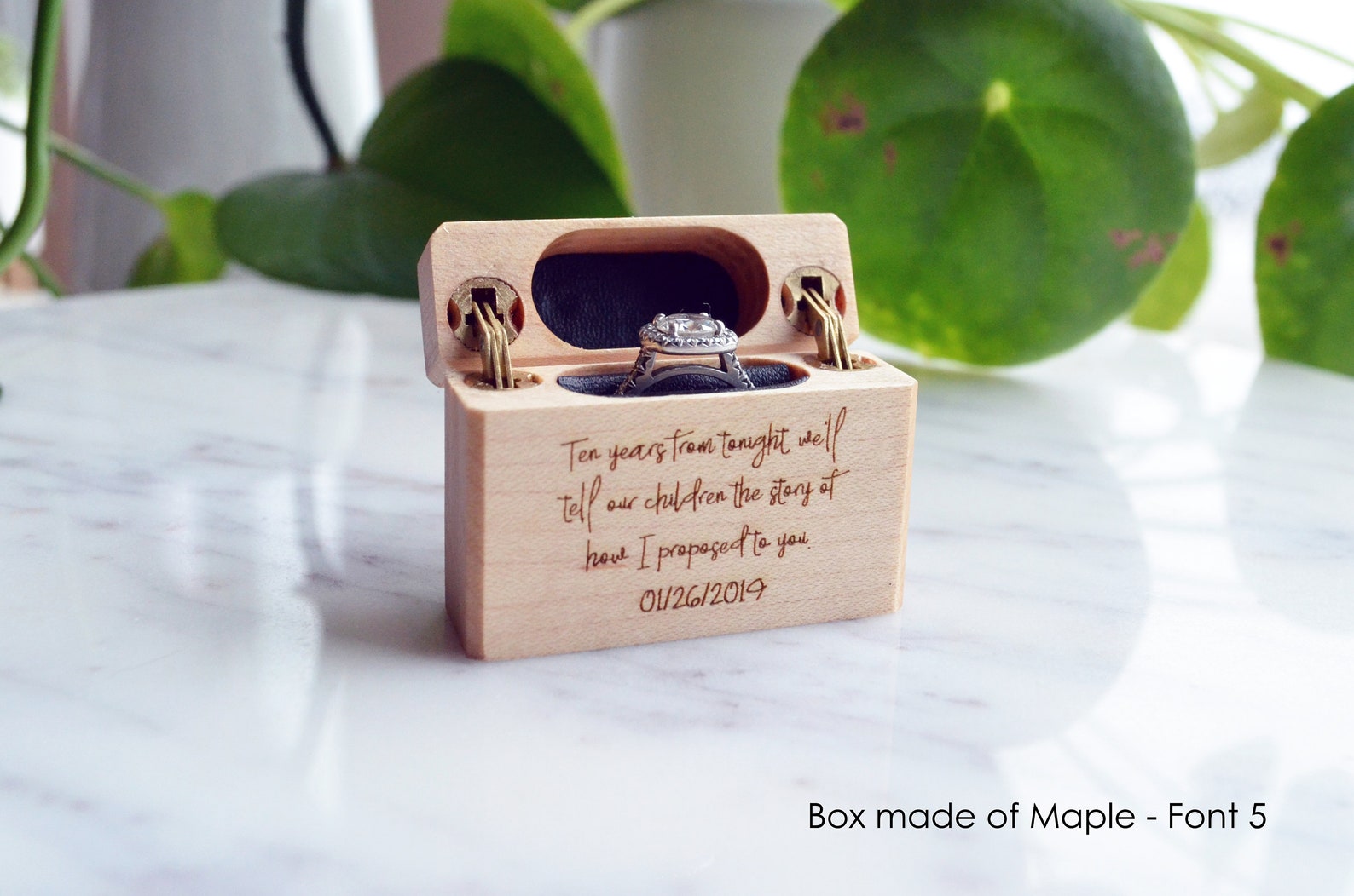 Premium Slim Engagement Ring Box / Proposal Ring Box / Travel - Etsy