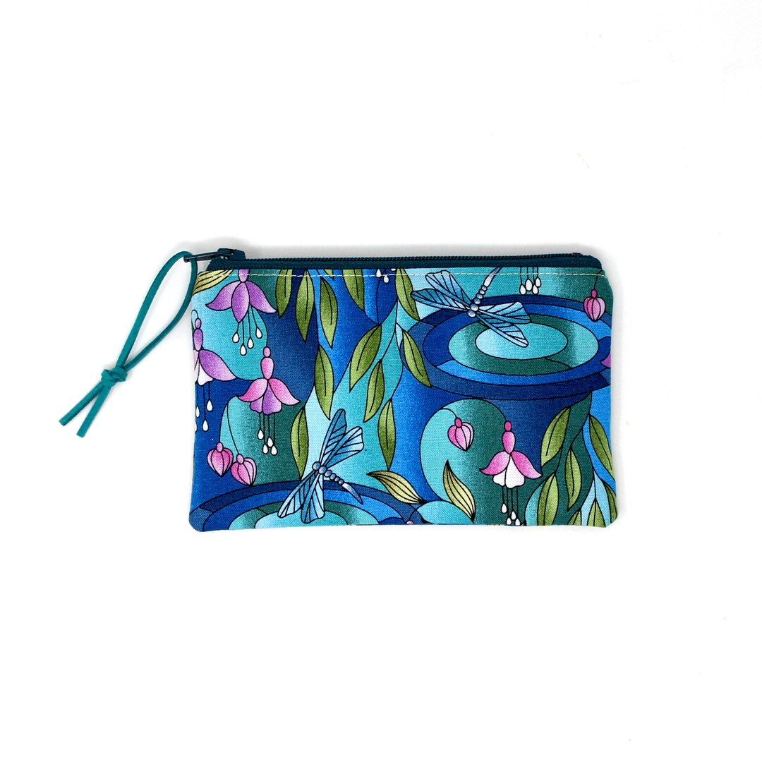 Small Zippered Pouch - Dragonfly Fabric - Reflections by Lewis and ...
