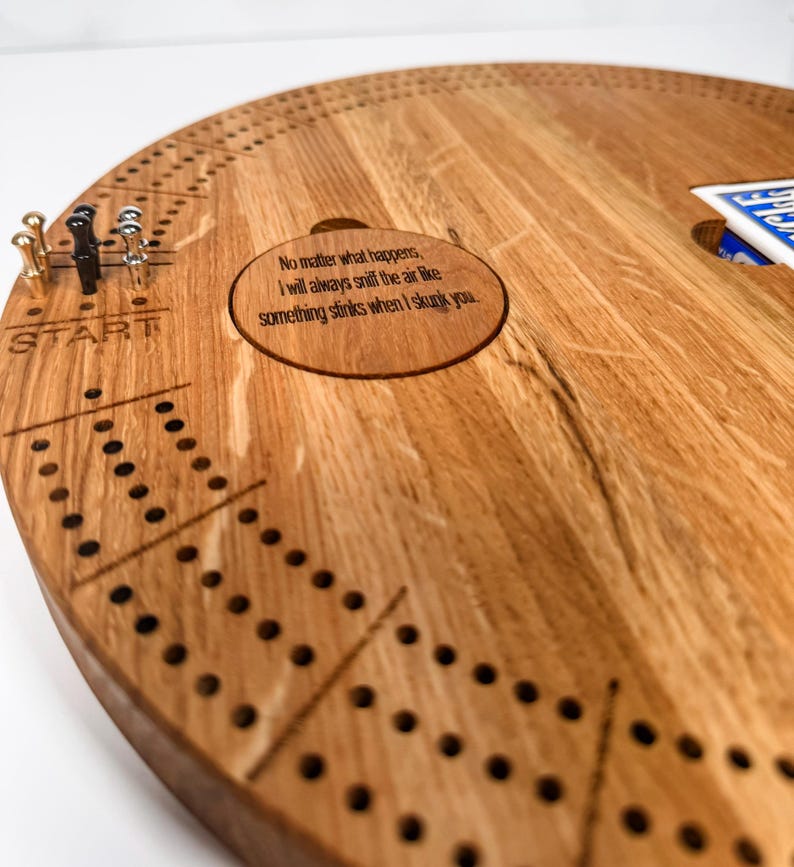 Circular Cribbage Board - Etsy