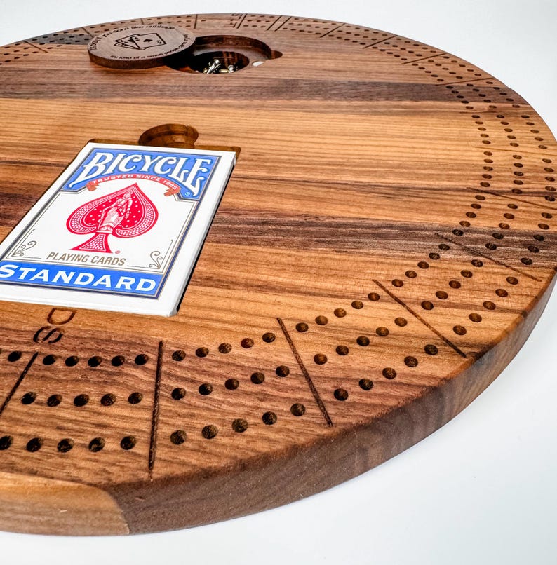 Circular Cribbage Board - Etsy