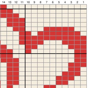 2 Hearts Knitting Chart - Instant PDF Download - Love Theme Knit ...