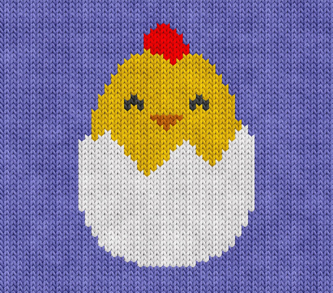 Baby Chicken Knitting Chart – PDF Pattern for Machine & Hand Knitting ...