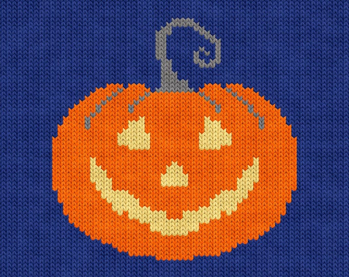Halloween Pumpkin Knitting Chart – PDF Pattern for Machine & Hand Knit ...