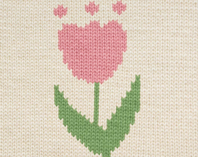Tulip Knitting Chart, Easy Beginner, Intarsia PDF Instant Download ...