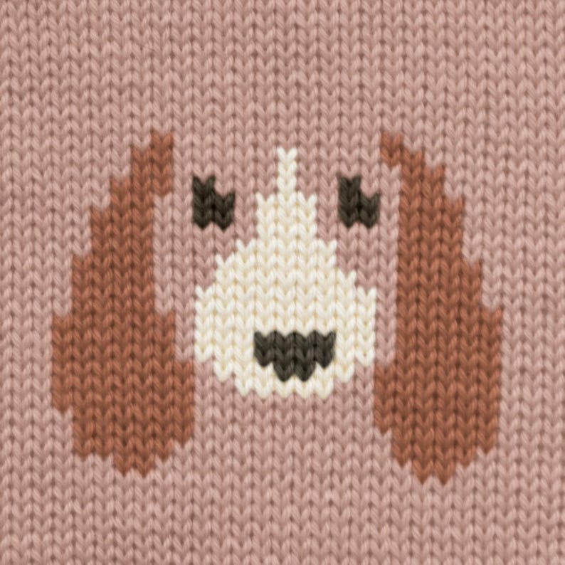 Cocker Spaniel Knitting Chart - Floppy Ears Dog Graph and Written Knit ...