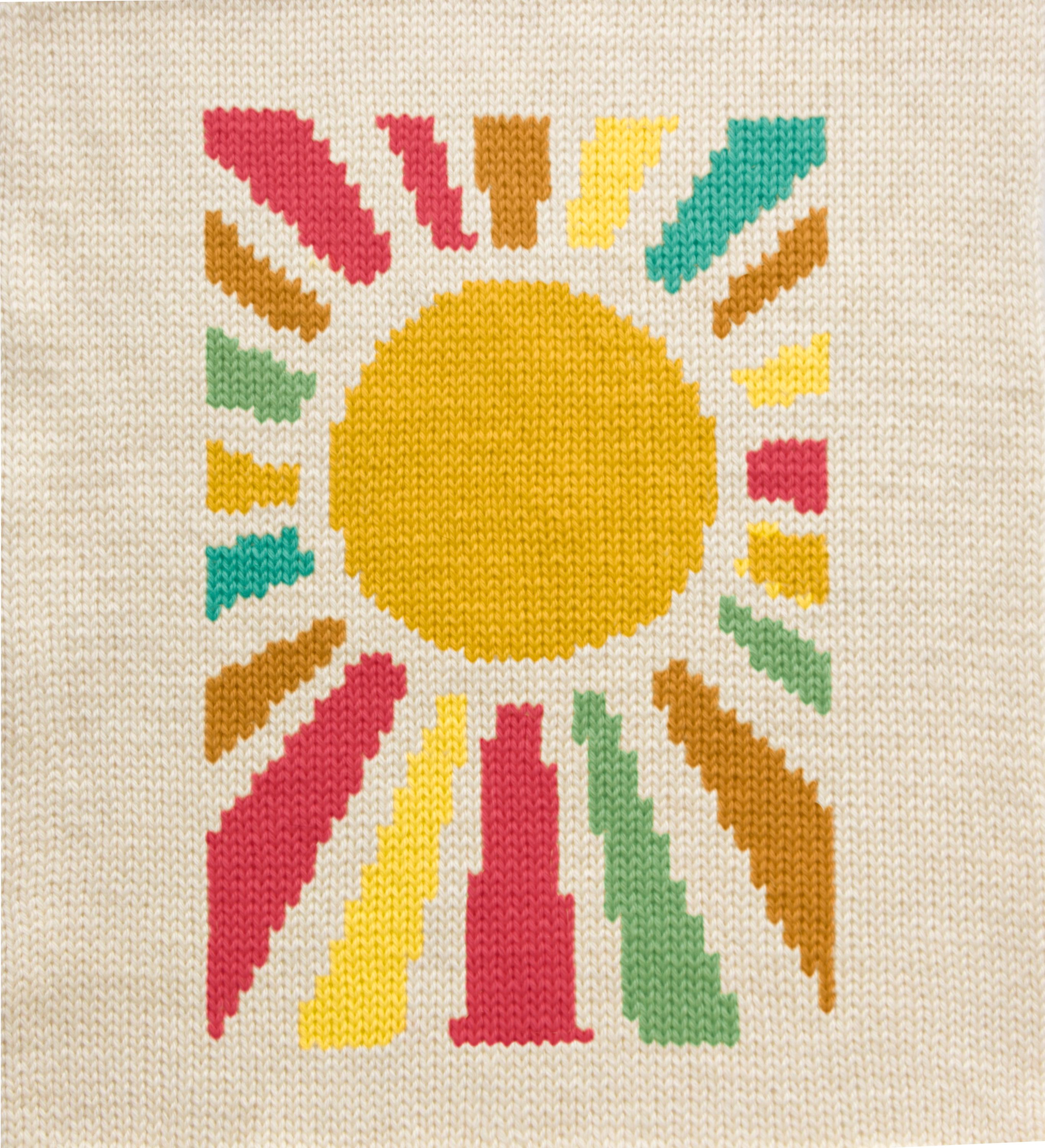 Abstract Sun Bauhaus Style Chart, PDF Digital Download, Intarsia Graph ...