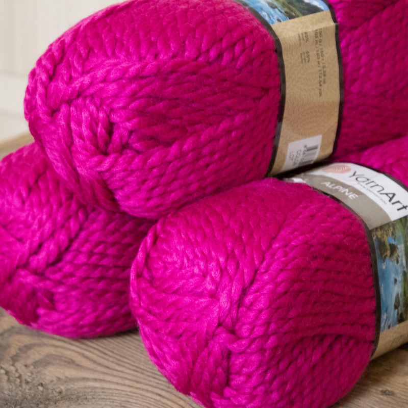 Hot Pink Yarn - Etsy