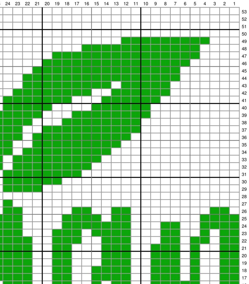 Vegan Leaf Knitting Chart – PDF Pattern for Machine & Hand Knitting ...