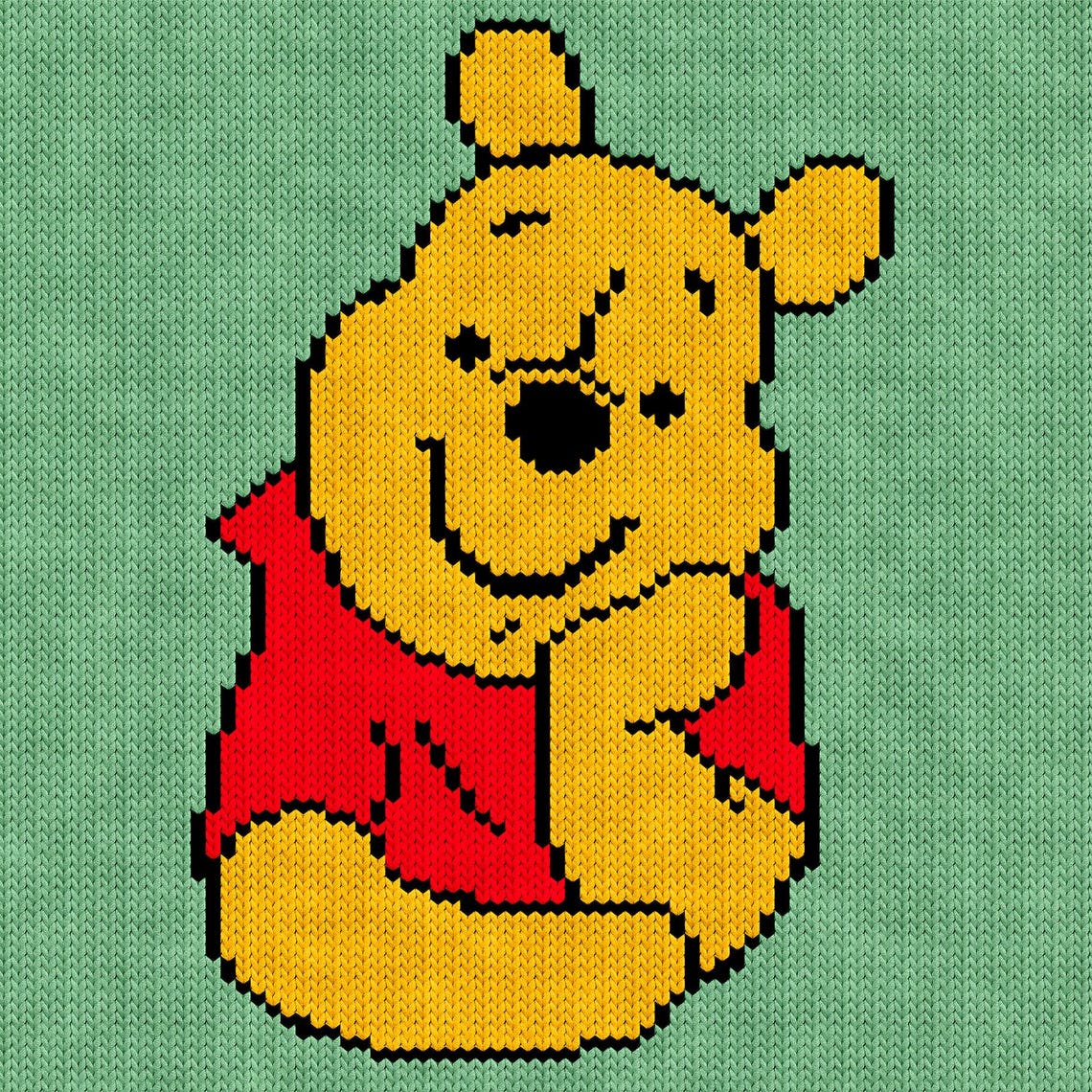 Winnie the Pooh & Friends Charts Set for Hand and Machine Knitting ...