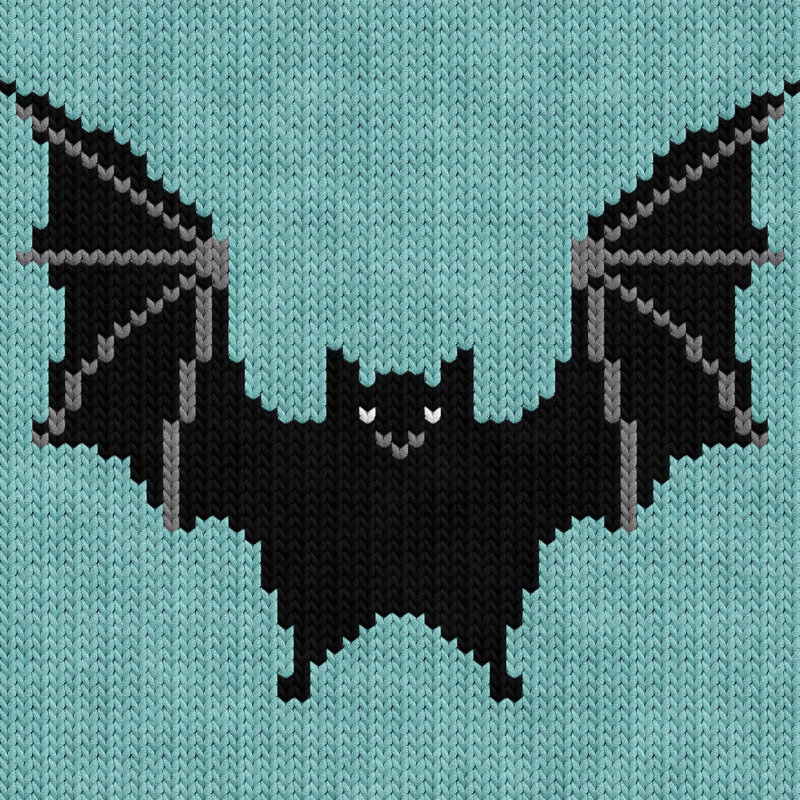 Spooky Bat Knitting Chart – PDF Pattern for Machine & Hand Knitting ...