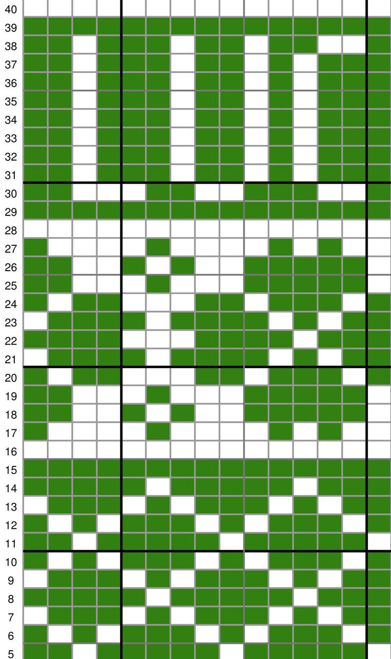 St Patricks Day Irysh Green Clover Jacquard Knitting Chart – 24 ...