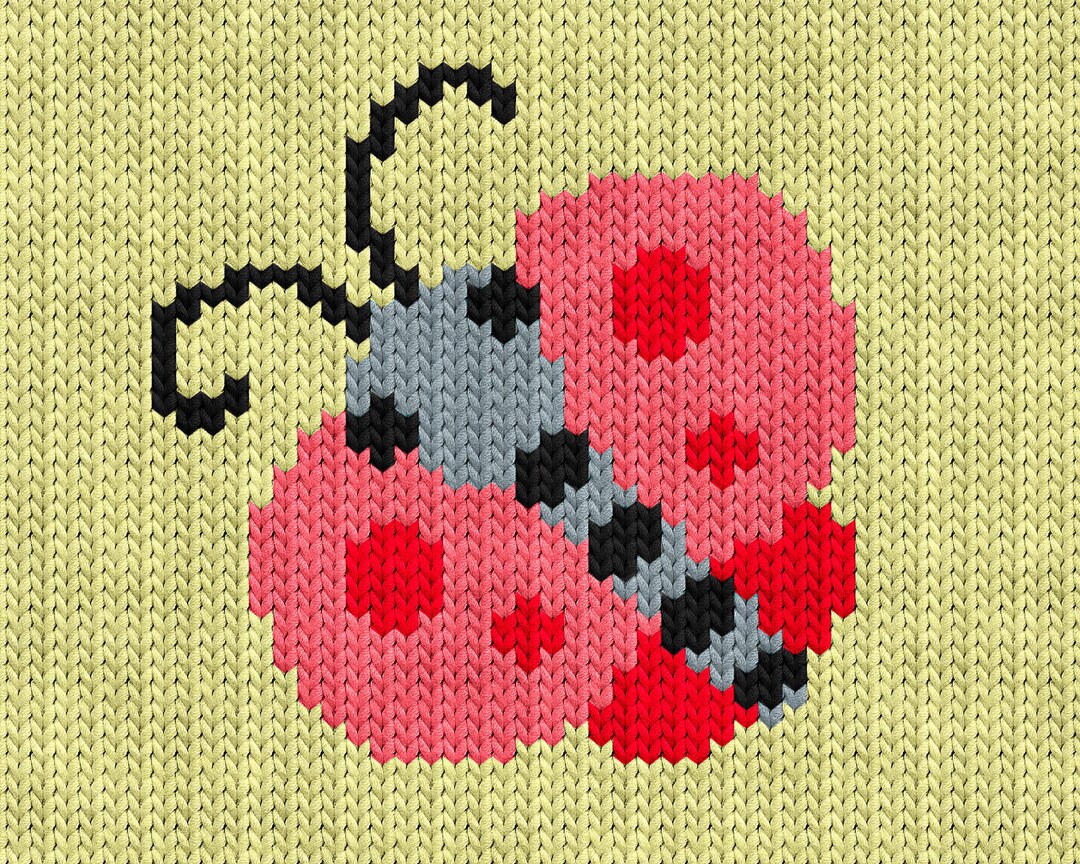 Cute Cartoon Butterfly Knitting Chart – PDF Pattern for Machine & Hand ...