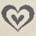 Red Heart Chart - PDF Knitting Pattern - Intarsia Diagram - Love ...