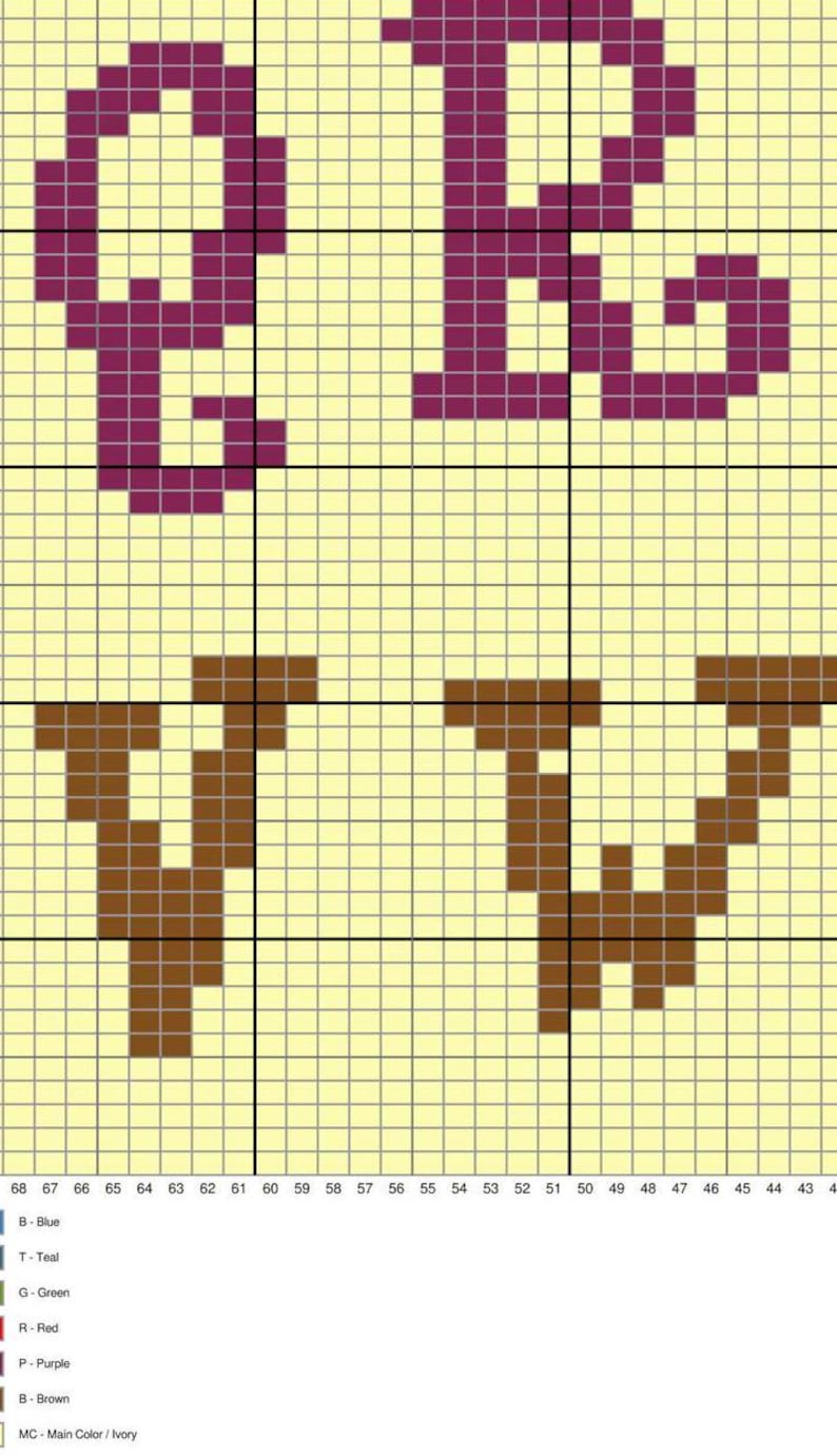 Alphabet With Heart Knitting Chart – PDF Pattern for Machine & Hand ...