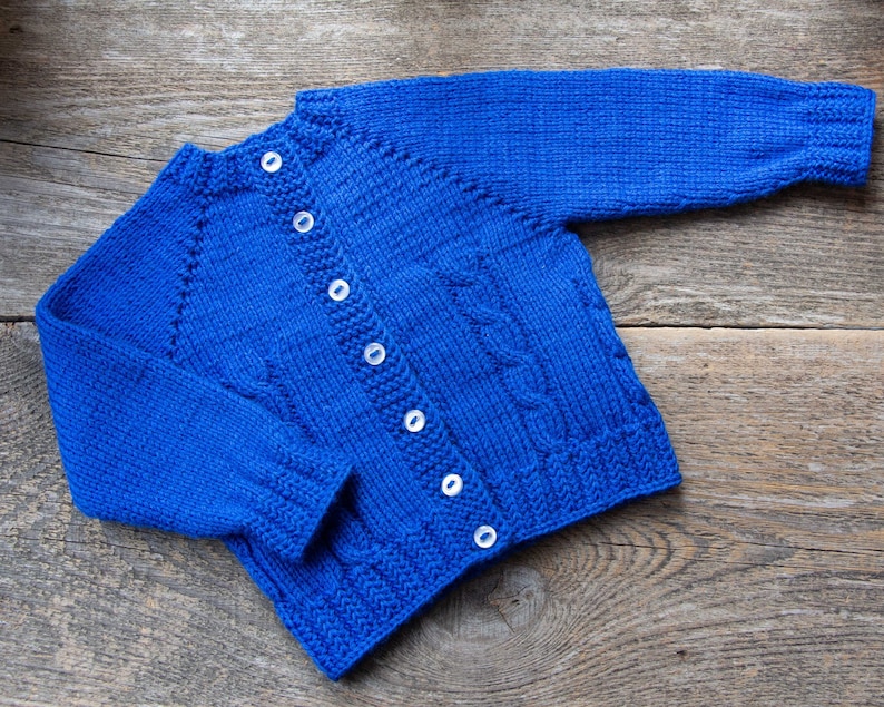 Pale azul suéter bebé niño suéter recién nacido niño suéter | Etsy